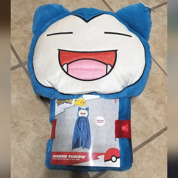 Pokemon | Bedding | Pokemon Snorlax 3 X 50 Inch Hooded Throw | Poshmark